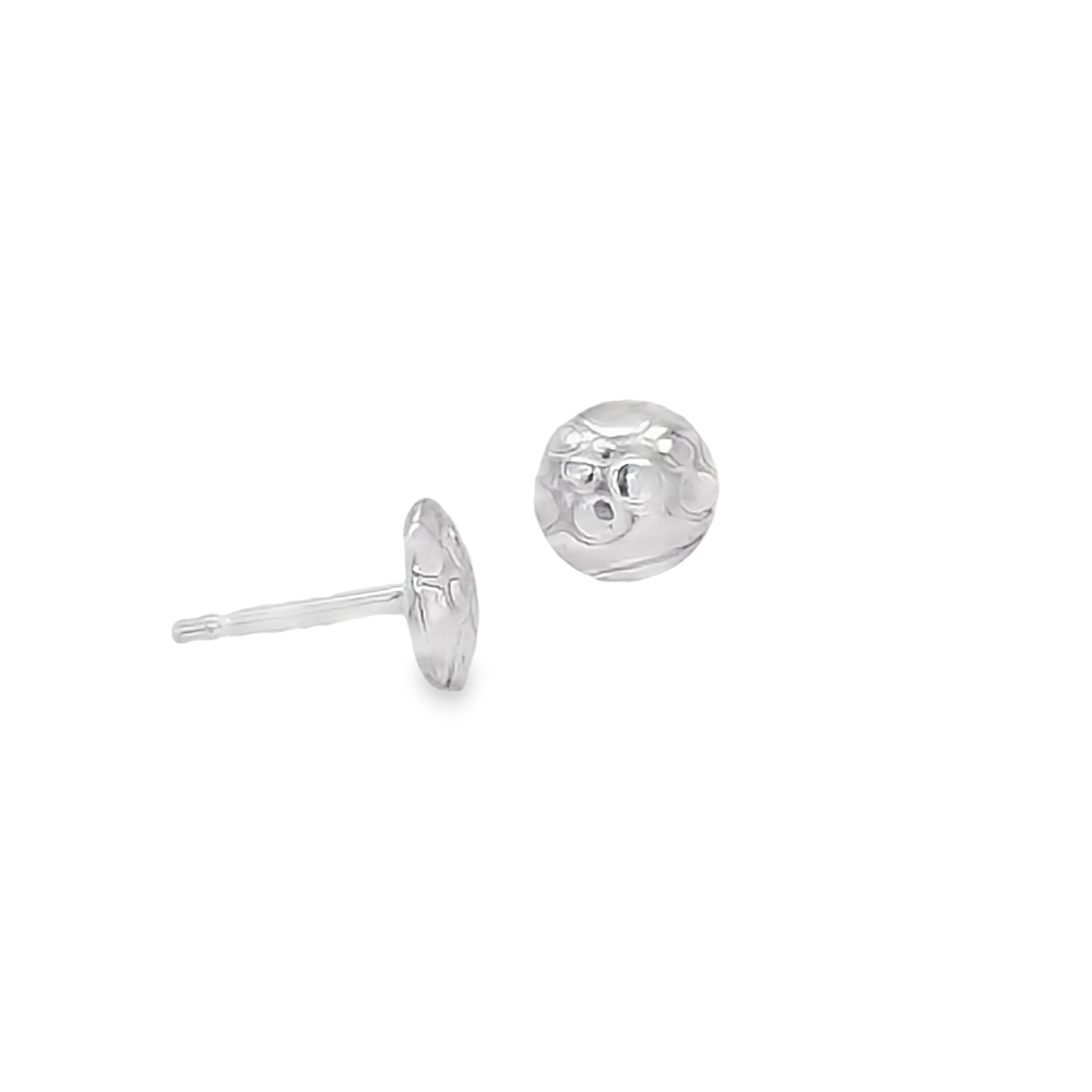 Small silver domed Under The Sea studs – Clarity